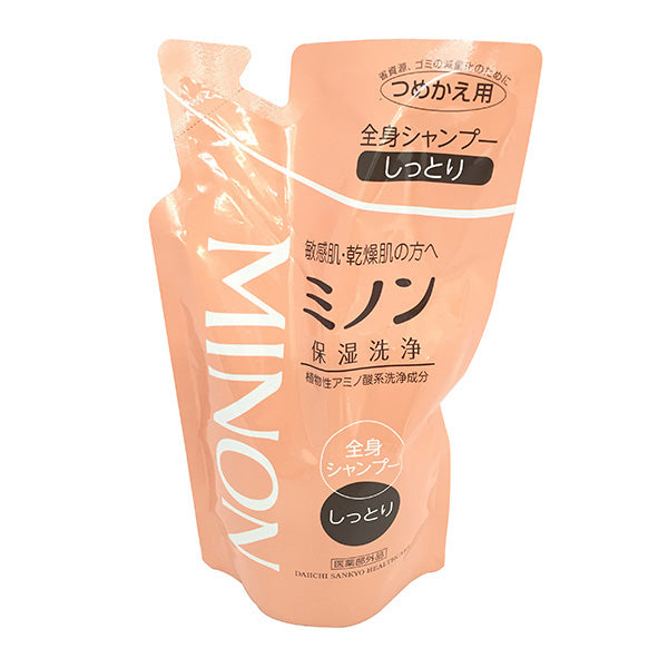 Minon Full-Body Shampoo, Moist, Refill - 380ml – japan-spread
